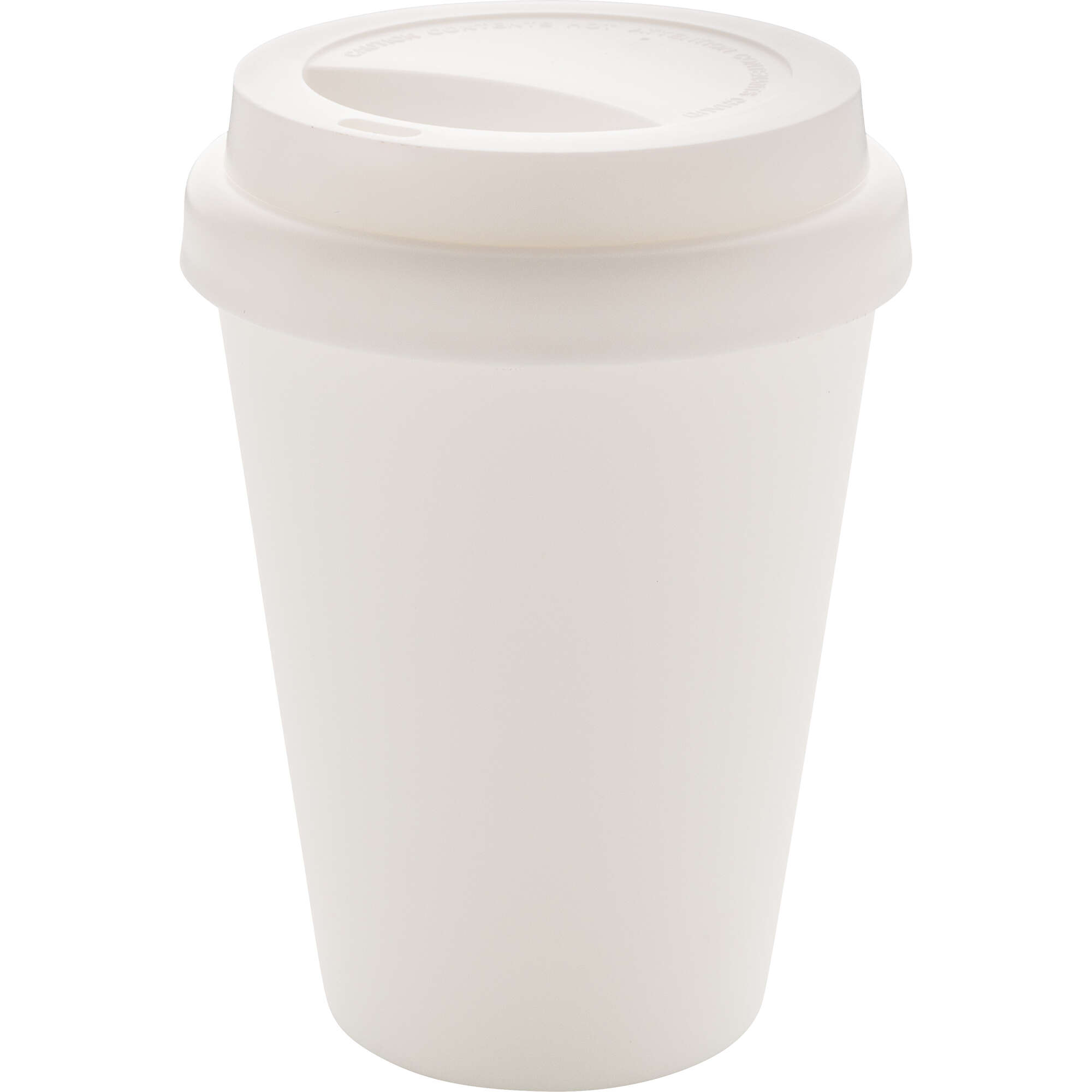 Wiederverwendbarer Doppelwandiger Kaffeebecher 300 Ml 300 Ml Weiß Pp