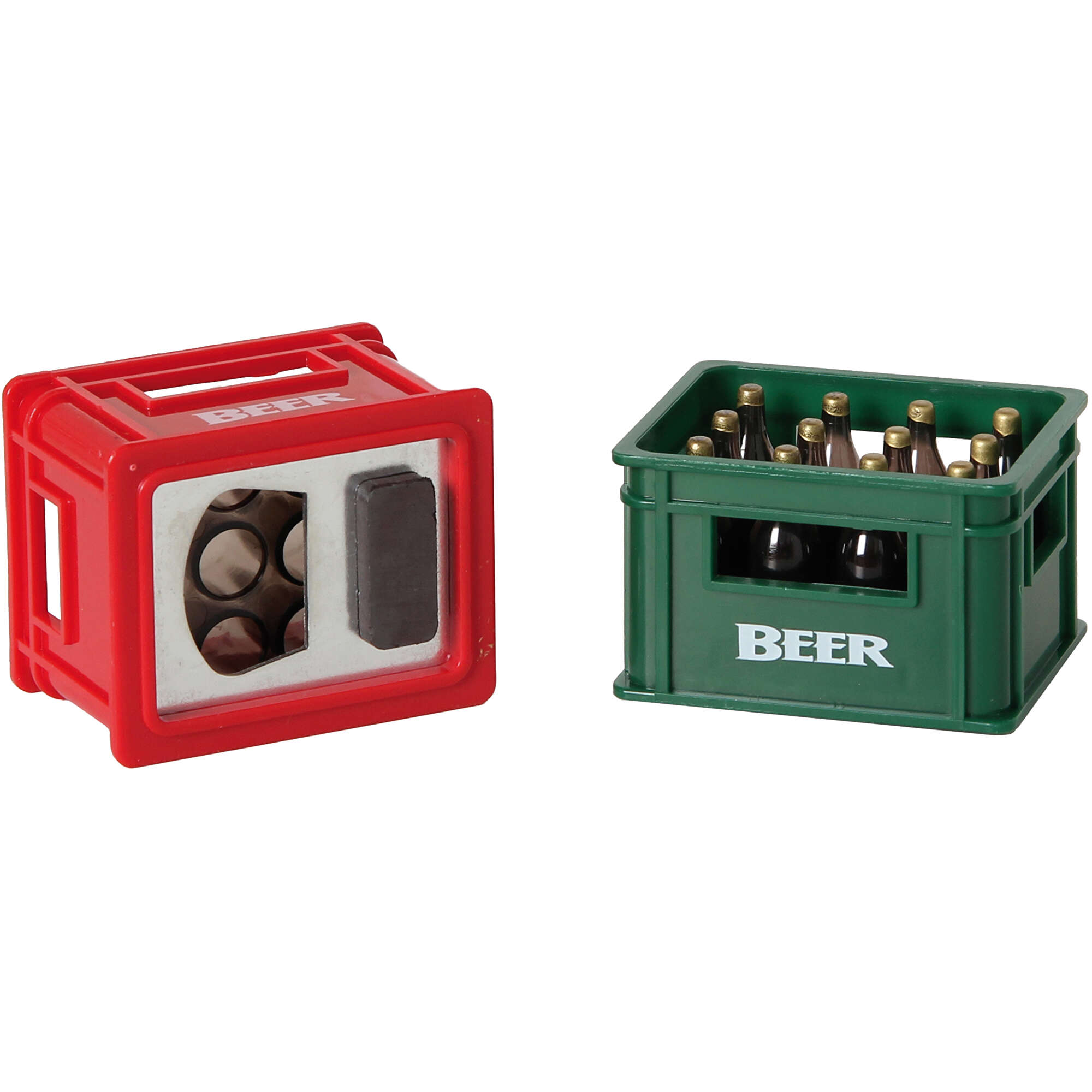 Flaschenöffner Bierkasten mit Magnet sortiert (48g) als Werbeartikel ...