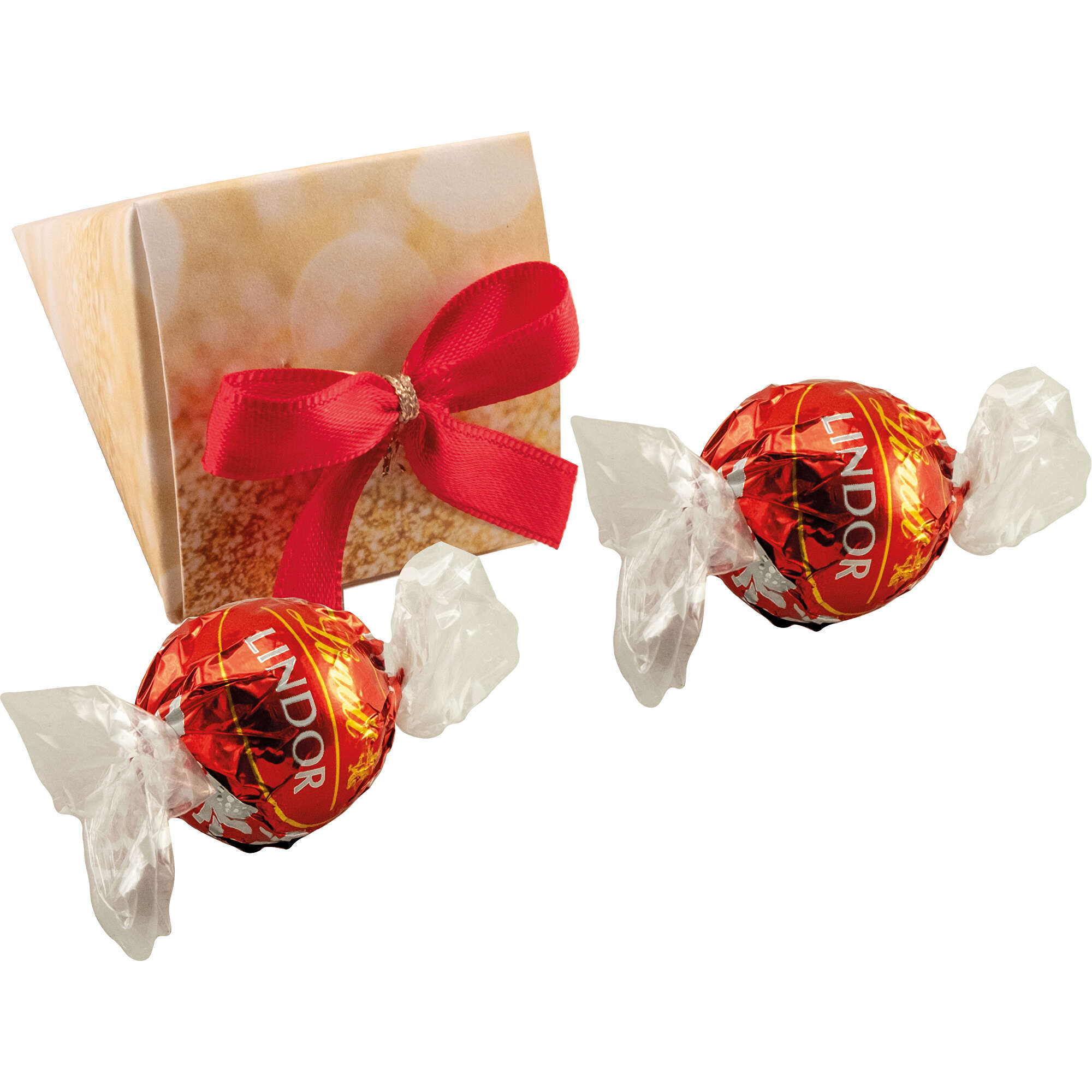 LINDT Süsse Gourmet Tüte (gold, Papier, Schokolade, Staniol, Stoff, 31g ...