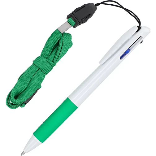3-Farben-Stift mit Griffzone und Schlüsselband - GIFFITS-WERBEARTIKEL.ch